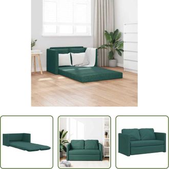 vidaXL vidaXL 2-in-1 - Bodensofa mit Schlaffunktion Dunkelgr&uuml;n 112x174x55 cm Stoff