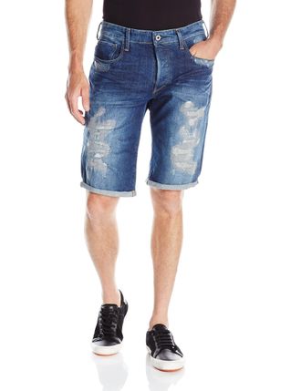 G-Star RAW Herren 3301 Tapered 1/2 Sportshorts, Medium Aged Restored, 33