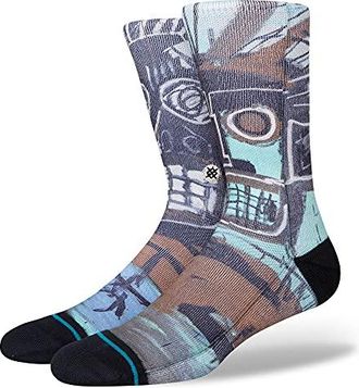 Stance 2 Heads On Gold Crew Sock (Black, m)