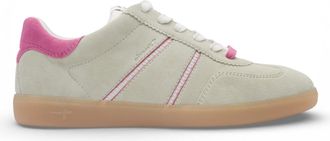 Tamaris Tamaris Damen-Sneaker aus gr&uuml;nem und pinkfarbenem Leder