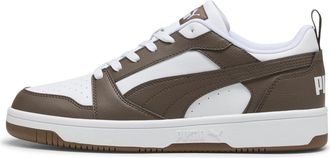 Puma Rebound V6 Low Unisex Sneaker, Puma Wei&szlig;er Flacher Bronze Gummi, 42.5 EU