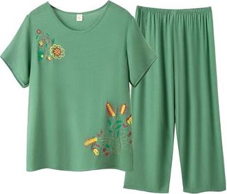 Generic Surv&ecirc;tement pour femme - Deux ensembles de pyjamas europ&eacute;ens et am&eacute;ricains pour la maison pour femmes - Ensemble de d&eacute;tente - Pantalon de surv&ecirc;tement 