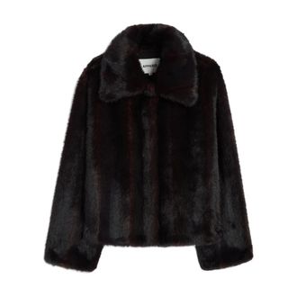Apparis Manteau Elis en vison ras&eacute; - Femme - Vestes - Noir - Taille: 38 FR