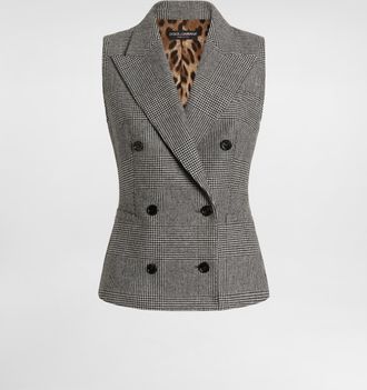 Dolce & Gabbana Weste Aus Flanell In Glencheck-optik - Frau Blazer Mehrfarbig 42