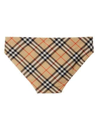 Burberry short de bain &agrave; carreaux - Tons neutres