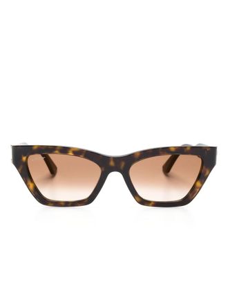 Cartier lunettes de soleil &agrave; monture papillon - Marron