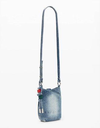 Desigual Pochette pour t&eacute;l&eacute;phone portable &agrave; charms - Bleu