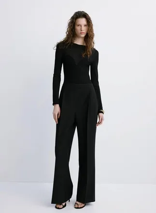 Mango Combinaison style costume assortie noir - Femme - XS - MANGO