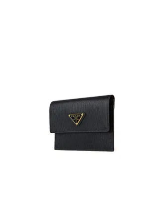 Prada Womens Wallet Black Saffiano Leather Bags