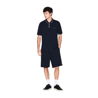 A|X Armani Exchange Cotton Drawstring Shorts - Blue