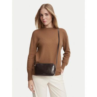 Calvin Klein Handtasche Calvin Klein Foil Logo Glossy Camera Bag LV04F3539G Braun