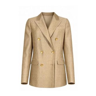 Tagliatore Blazer Lurex Double-Boutonnage Parigi - Femme - Vestes - Beige - Taille: 36 FR