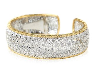 Buccellati 18kt Gold Diamond Cuff Bracelet