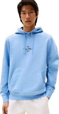 Tommy Hilfiger Herren Hoodie Outline Flag Script mit Kapuze, Blau (Cloudy Blue), XXL