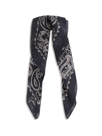 Golden Goose Paisley Printed Silk Scarf - Anthracite
