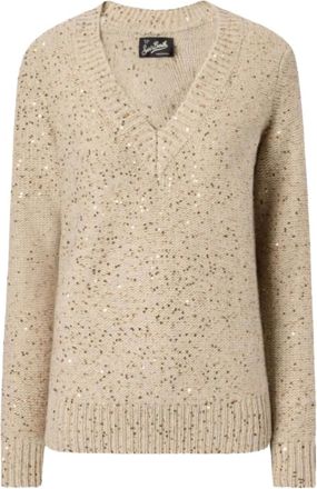 MC2 Saint Barth pull à col v - Marron