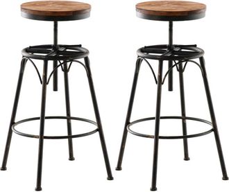 Clp 2er-Set Barhocker Beam bronze