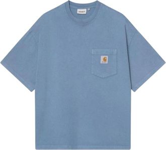 Carhartt Work in Progress Homme, Tops, Bleu, Taille: L Hudson Pocket T-Shirt