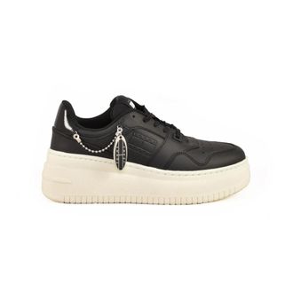 Tommy Jeans Femme, Chaussures, Noir, Taille: 40 EU Baskets avec semelle en caoutchouc