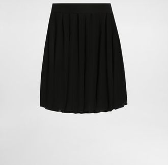 Dolce & Gabbana Rock Aus Plissiertem Chiffon - Frau Röcke Schwarz 40