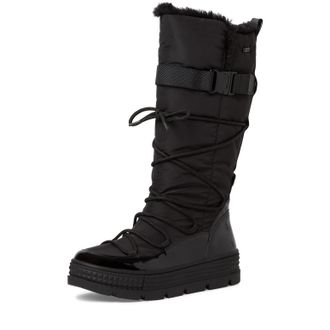 Tamaris Damen Langschaft-Stiefel Winter gef&uuml;ttert; BLACK/schwarz; 40 EU