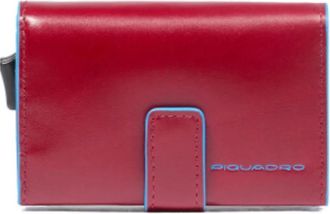 Piquadro Homme, Accessoires, Rouge, Taille: ONE Size Portefeuille compact avec double porte-cartes pop-up