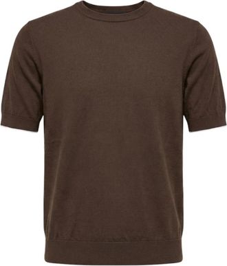 PESERICO Homme, Pulls, Brun, Taille: 3XL T-shirt en pur coton