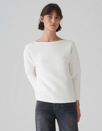 OPUS Sweater Sweater GOTTOMAN Boxy Fit aus Baumwoll Mix