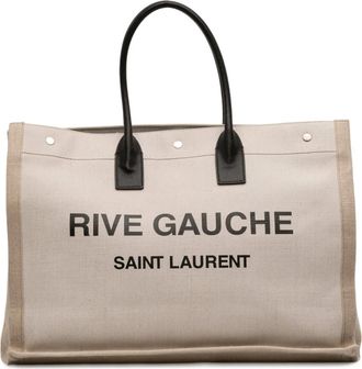 Saint Laurent Shopper - Canvas Rive Gauche Tote - Gr. unisize - in Braun - f&uuml;r Damen
