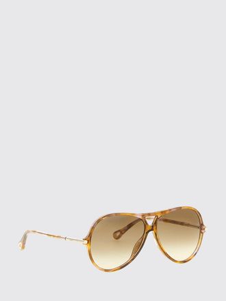 Chlo&eacute; Lunettes de soleil aviateur en ac&eacute;tate &agrave; monture &eacute;caille de tortue