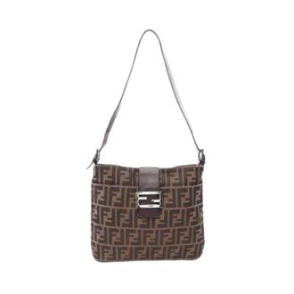 Fendi Pre-owned Zucca Canvas Leather Shoulder Bag - - Pre-owned - Damen - Braun - ONE SIZE