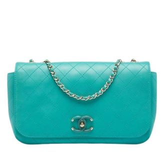 Chanel Pre-owned Stitched Leather Crossbody - - Pre-owned - Damen - Blau - ONE SIZE