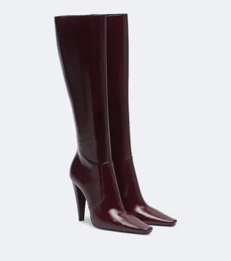 Saint Laurent Bottes 77 en cuir