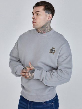 Siksilk Sweatshirt SikSilk Herren Grauer Oversized Pullover