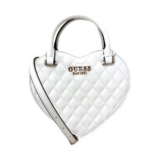 Guess Femme, Sacs, Blanc, Taille: ONE Size Atabey Heart Bag