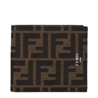 Fendi Hommess Portefeuille Tissu Marron