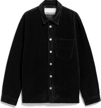 Armedangels Herren Overshirt aus Bio-Baumwoll Mix YUNAAI Corduroy Relaxed Fit Black