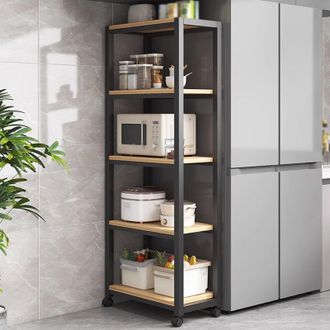 Generic 5-St&ouml;ckiges K&uuml;chenregal, Schmales B&auml;ckerregal mit Rollen for Badezimmer, Schlafzimmer, Wohnzimmer Zimmer