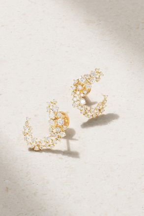 Ananya Scatter Huggies Creolen Aus 18 Karat Gold Mit Diamanten