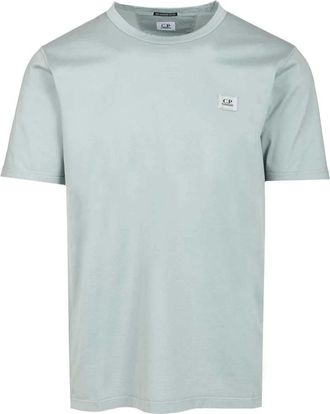 C.P. Company C.p. Company, Homme, Tops, Bleu, Taille: M Logo cotton T-shirt