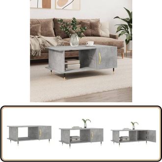 vidaXL Couchtisch Betongrau 90x50x40 cm Holzwerkstoff - Eleganter Couchtisch - Wohnzimmerstil - Holzwerkstoff M&ouml;bel - Sideboard - tv Stand