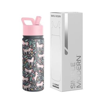 Simple Modern Bouteille dEau pour Enfants avec Paille | Gobelet Thermique en Acier Inoxydable Isol&eacute; R&eacute;utilisable pour Gar&ccedil;ons et Filles | Summit Collection | 530ml 