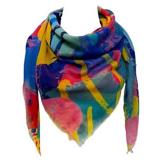 GFM &Eacute;charpe carr&eacute;e pour femme - Inspir&eacute;e de Picasso - Visage abstrait ou coeurs - Printemps &eacute;t&eacute; - &Eacute;charpe toutes saisons, Picasso-Love Hearts, L