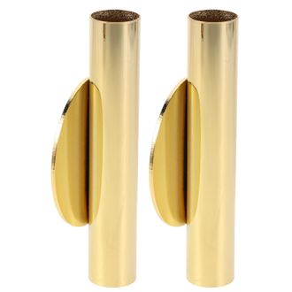 SOLUSTRE Cabilock 2 St&uuml;ck Wandvasen Gold Metall mit Selbstklebendem R&uuml;ckseitenaufkleber Moderne Rohrvase zur Wandmontage f&uuml;r Getrocknete Blumen Wiederverwendba