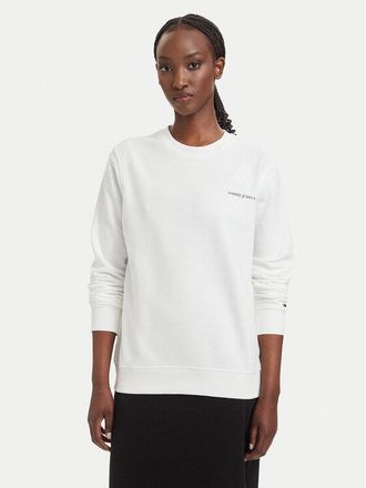 Tommy Jeans Sweatshirt Ess Logo DW0DW22829 Wei&szlig; Regular Fit