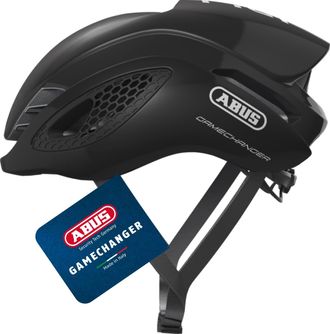 ABUS Rennradhelm GameChanger - Aerodynamischer Fahrradhelm mit optimalen Ventilationseigenschaften f&uuml;r Damen und Herren - Schwarz Gl&auml;nzend, Gr&ouml;&szlig;e M