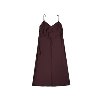 Blanca Vita Acacia Satin Slip Midikleid - - Dresses - Damen - Rot - XS