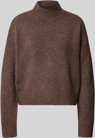 Neo Noir Turtleneck-Pullover mit Woll-Anteil und Rundhalsausschnitt