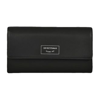 Emporio Armani Femme, Accessoires, Noir, Taille: ONE Size Portefeuille en cuir