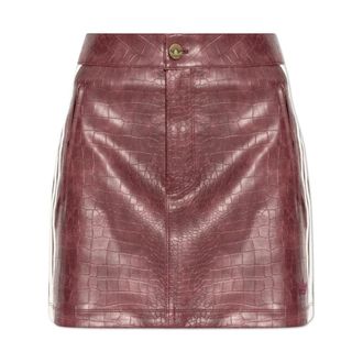 adidas Femme, Jupes, Rouge, Taille: 42 FR Pleather Mini Skirt